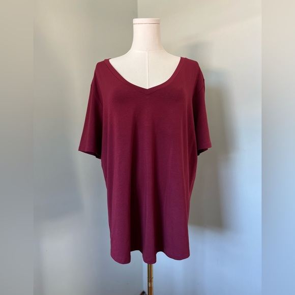Universal Standard | Tops | Universal Standard Vee Rex Top In Ox Blood ...